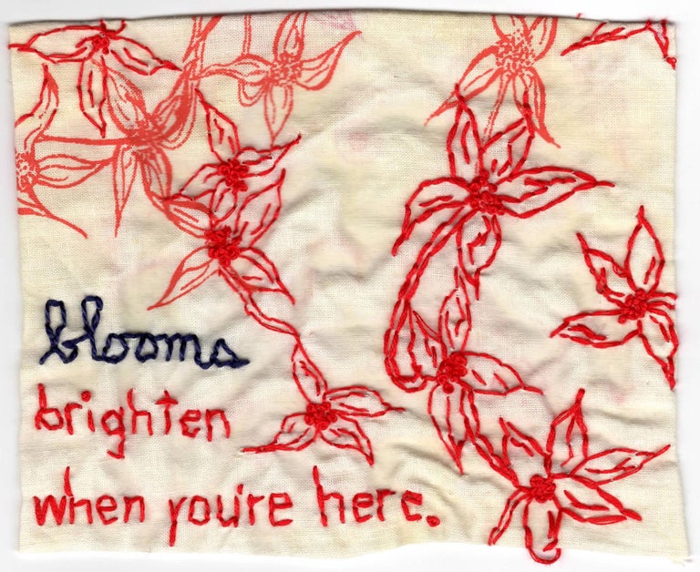 Iviva Olenick - Bloom Brightens - broderie narrative amoureuse avec ...