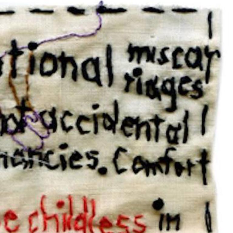 Iviva Olenick - Emotional Miscarriages- written embroidered fabric For ...