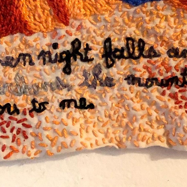 Iviva Olenick - Night Falls - narrative embroidered fabric with ...