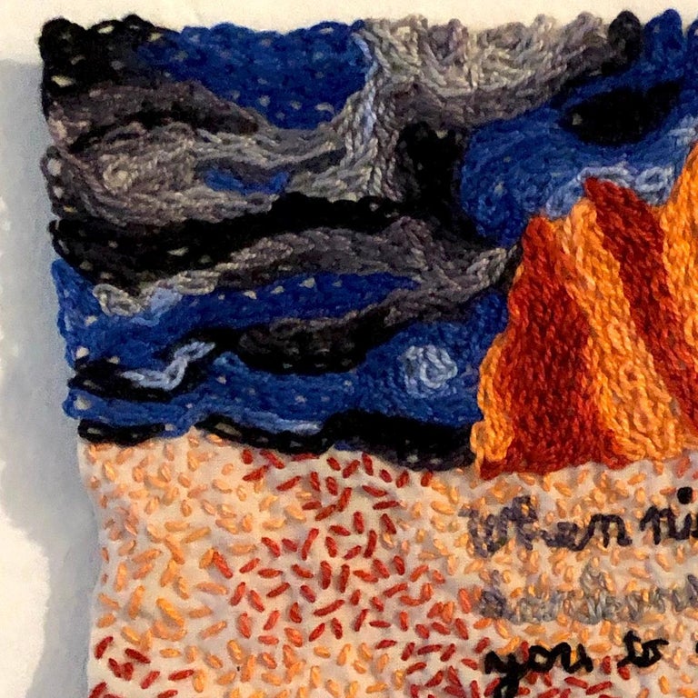 Iviva Olenick - Night Falls - narrative embroidered fabric with ...