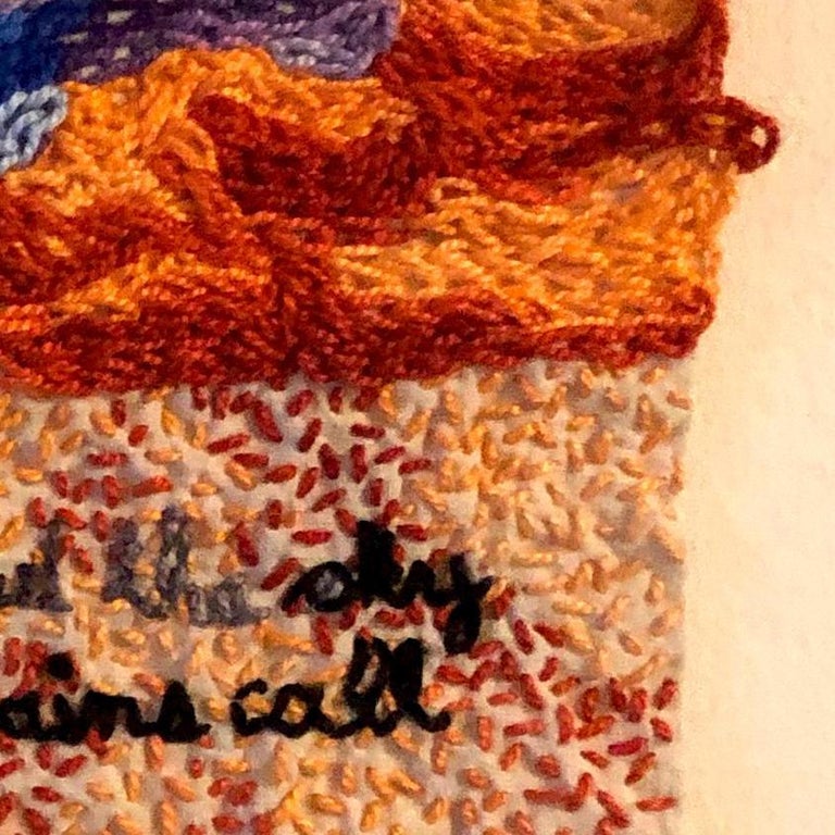 Iviva Olenick - Night Falls - narrative embroidered fabric with ...