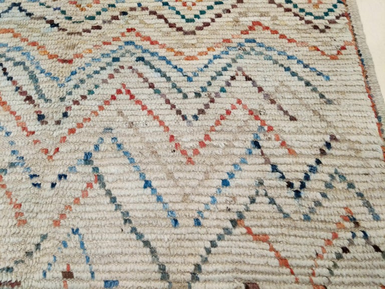 Ivory Abstract Geometric Design Berber Style Rug For Sale at 1stDibs ...
