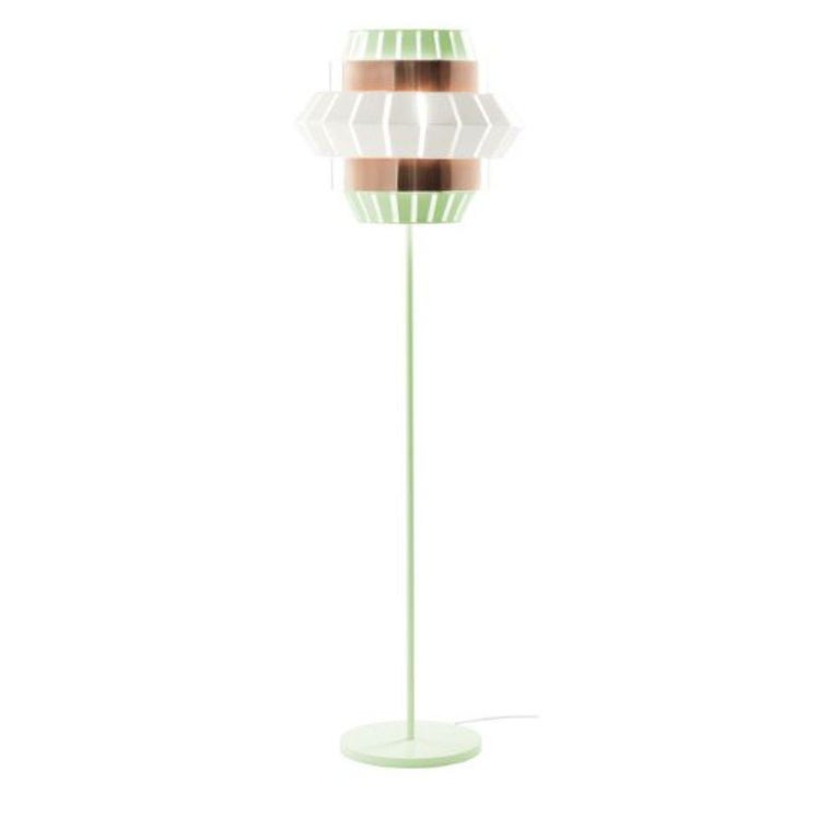 Ivory and Salmon Comb Floor Lamp with Copper Ring by Dooq For Sale at ...