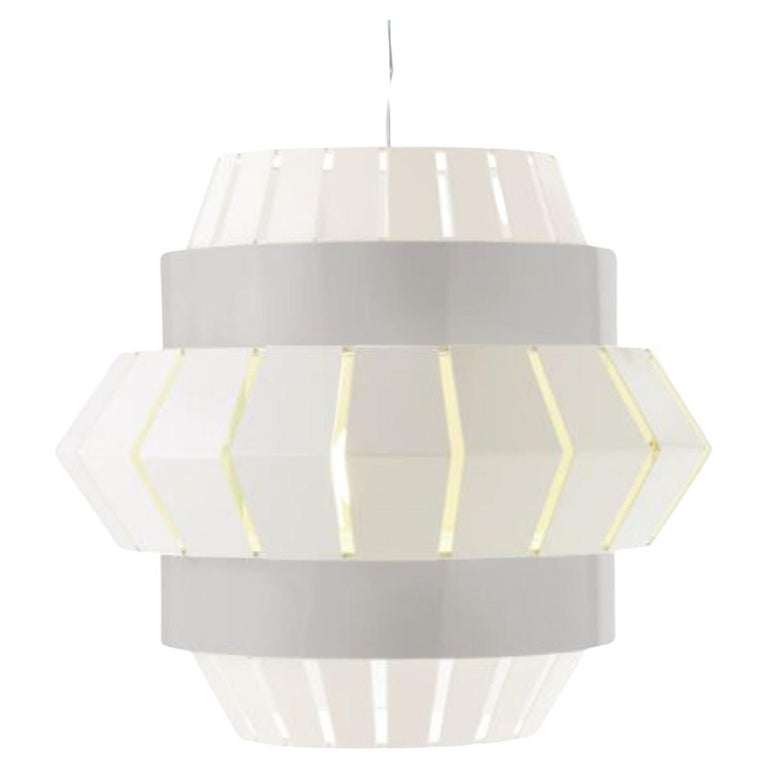 Ivory and Taupe Comb Suspension Lamp by Dooq For Sale at 1stDibs