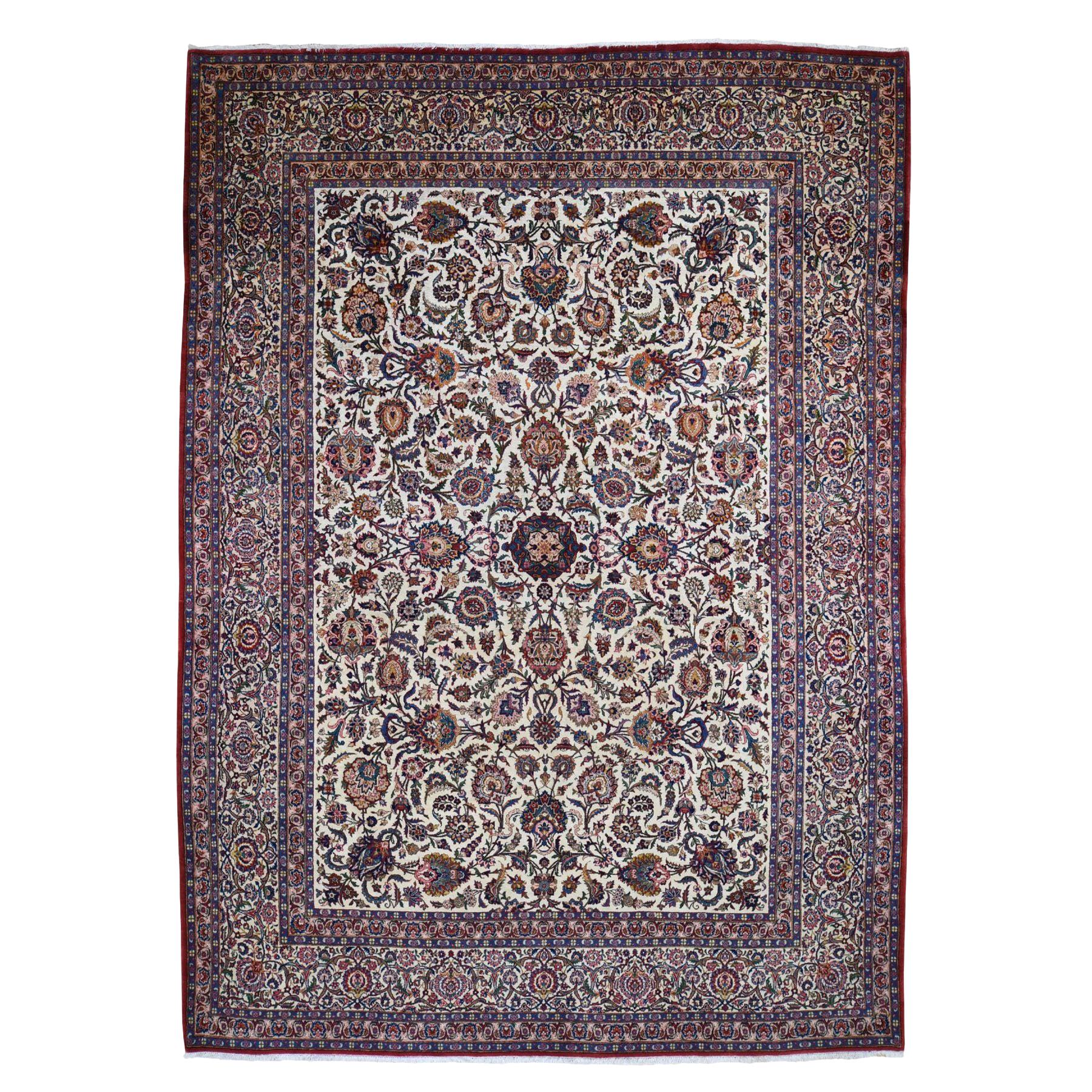 Antique Persian Kashan Good Condition Slight Wear Pure Wool Hand ...