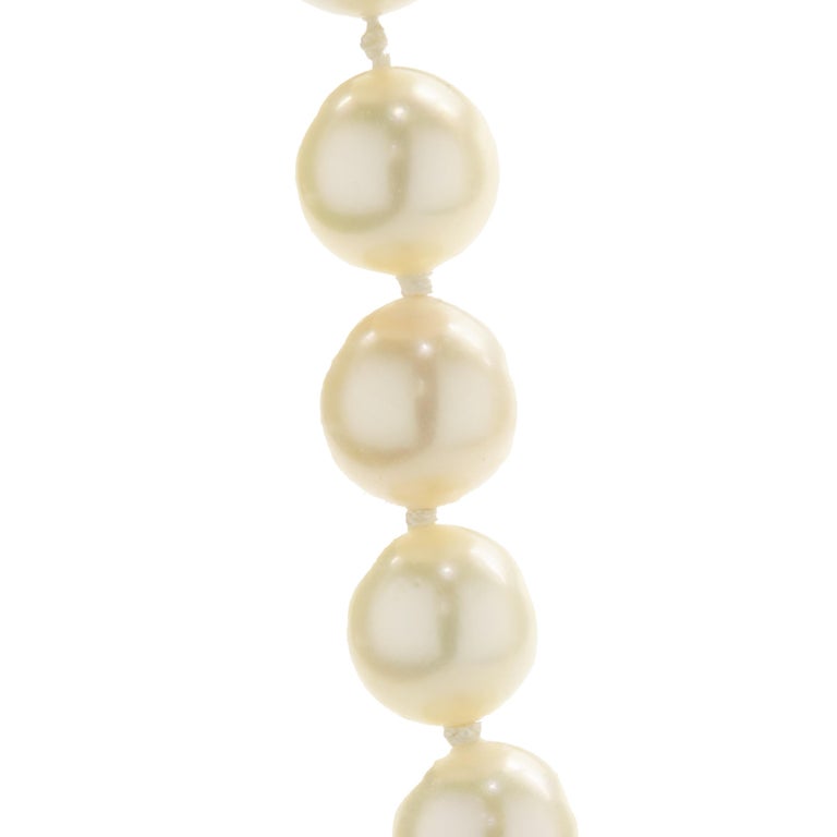 Ivory Convertible Opera Length Pearl Necklace For Sale at 1stDibs