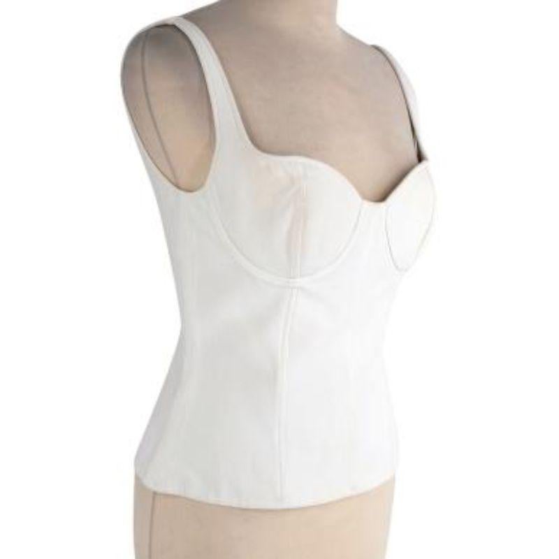 Ivory crepe bustier top For Sale at 1stDibs | ivory bustier top, ivory ...