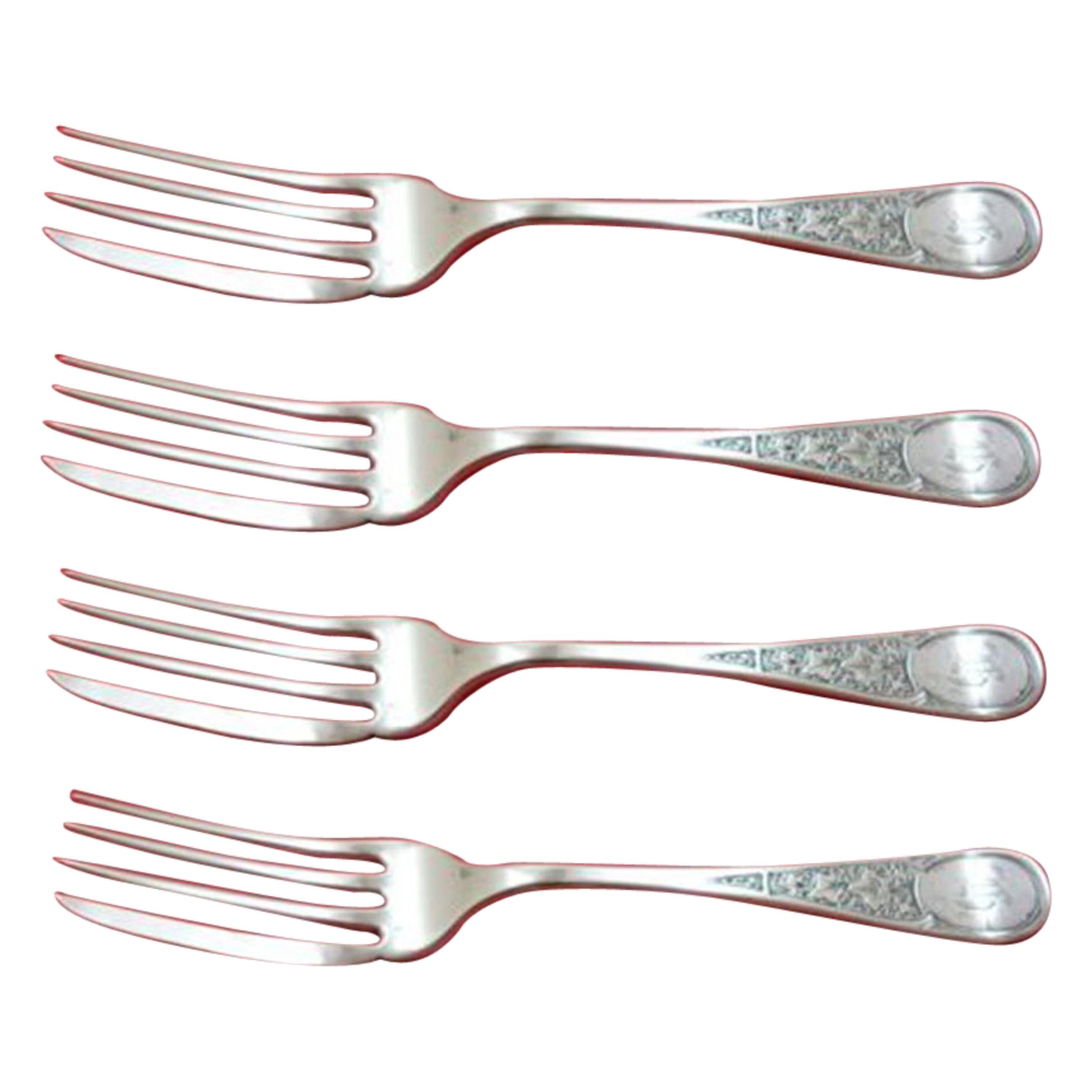 Ivy aka Antique Ivy Eng by Tiffany and Co. Sterling Silver Fish Fork ...