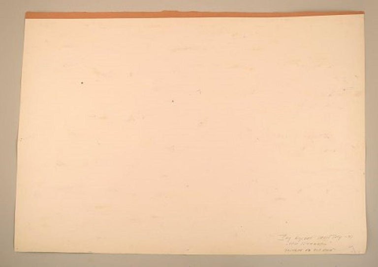 Ivy Lysdal, Gouache and Oil Crayon on Cardboard, Abstract Modernist ...