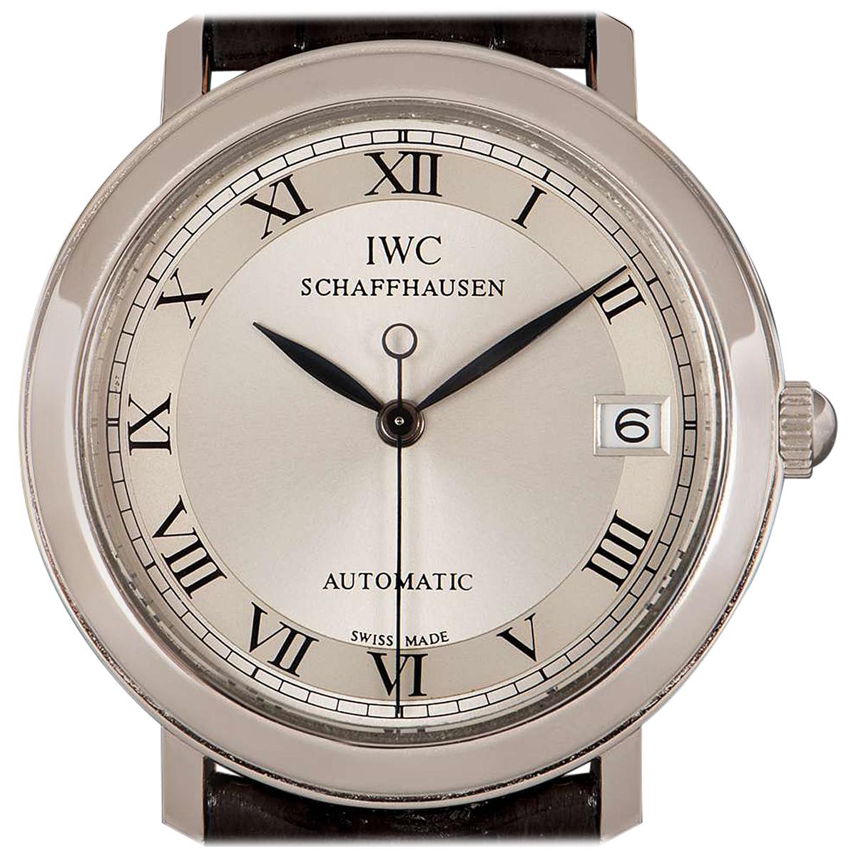 IWC Yellow Gold Square Automatic Wristwatch with Engine-Turned Bezel ...