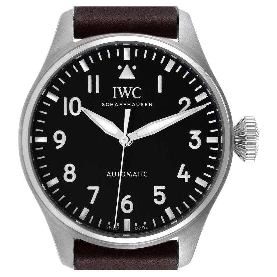IWC Big Pilots Black Dial Automatic Steel Men’s Watch IW500401 For Sale ...