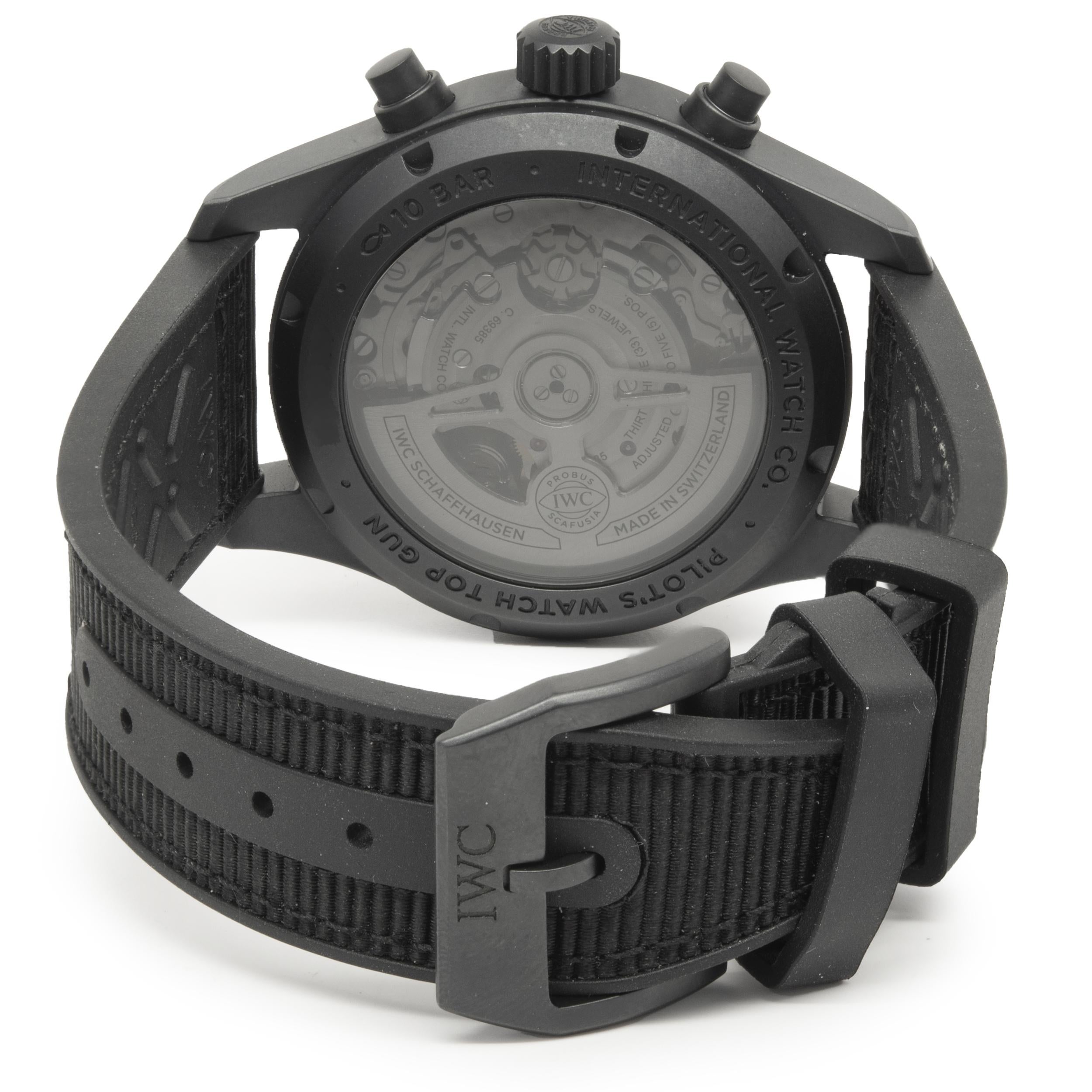 IWC Black Ceratanium Pilot’s Chronograph Limited Edition Top Gun at ...