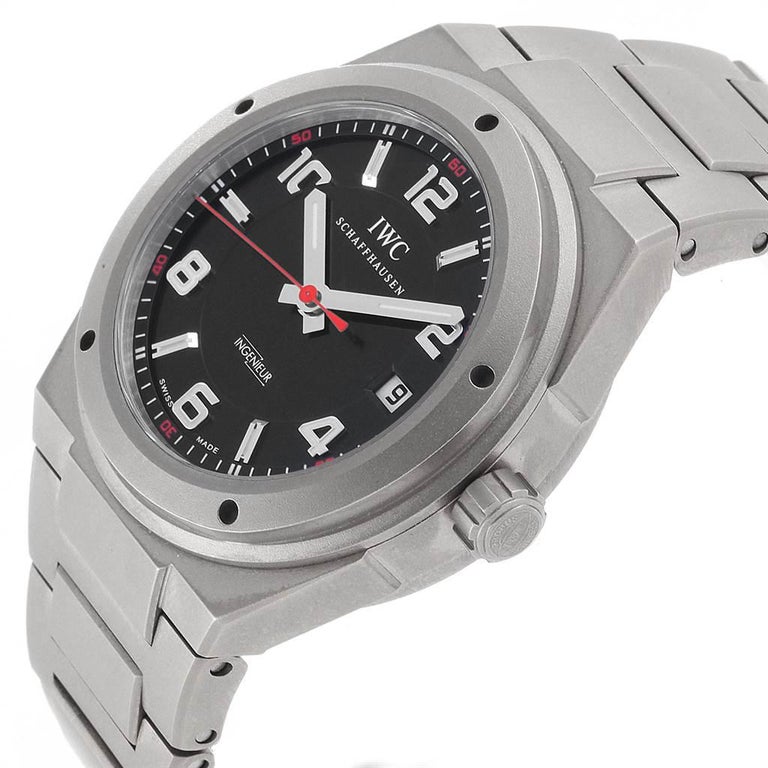 IWC Ingenieur AMG Titanium Black Dial Automatic Men's Watch IW322702 ...