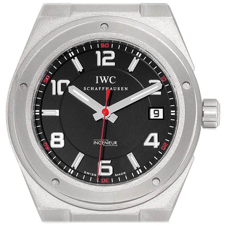 IWC Ingenieur AMG Titanium Black Dial Automatic Men's Watch IW322702 ...