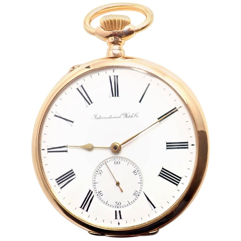 IWC International Watch Co. Yellow Gold Pocket Watch at 1stDibs | iwc ...
