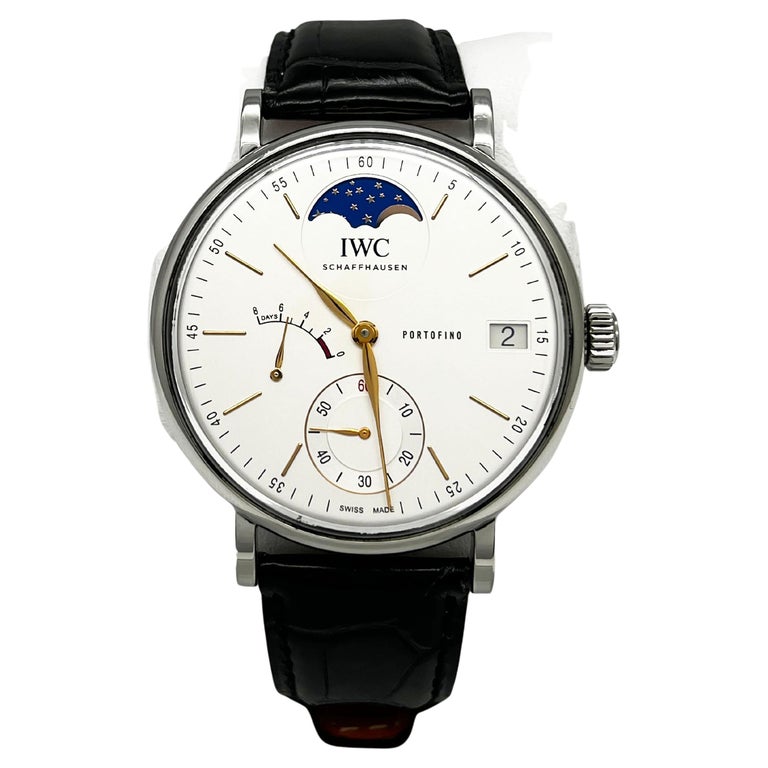IWC IW516401 Portofino Hand-Wound Moon Phase 45mm Stainless Steel Box ...