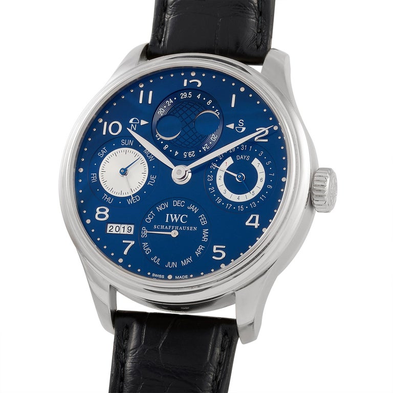 IWC Perpetual Calendar III Hemisphere Blue Dial Watch IW502121 at 1stDibs