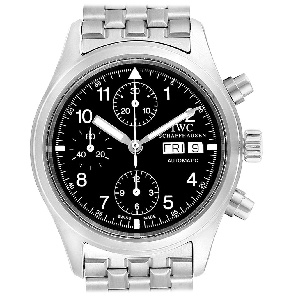 IWC Pilot Flieger Chronograph Day Date Automatic Men's Watch IW370603 ...