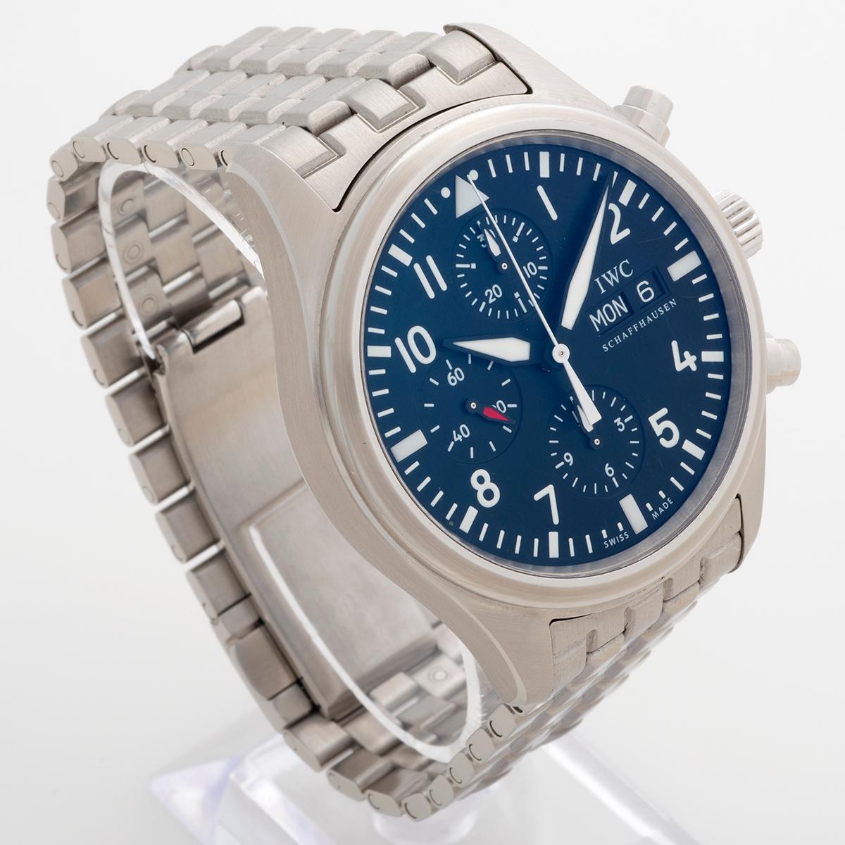 IWC Pilot / FliegerUhr chronograph Ref 3717. Box and Papers ...