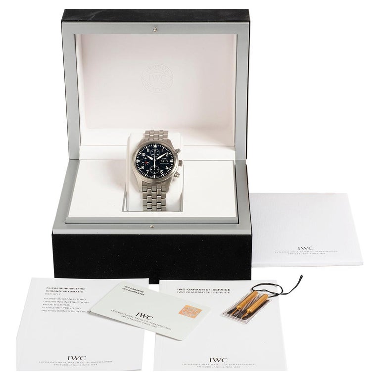 IWC Pilot / FliegerUhr chronograph Ref 3717. Box and Papers ...