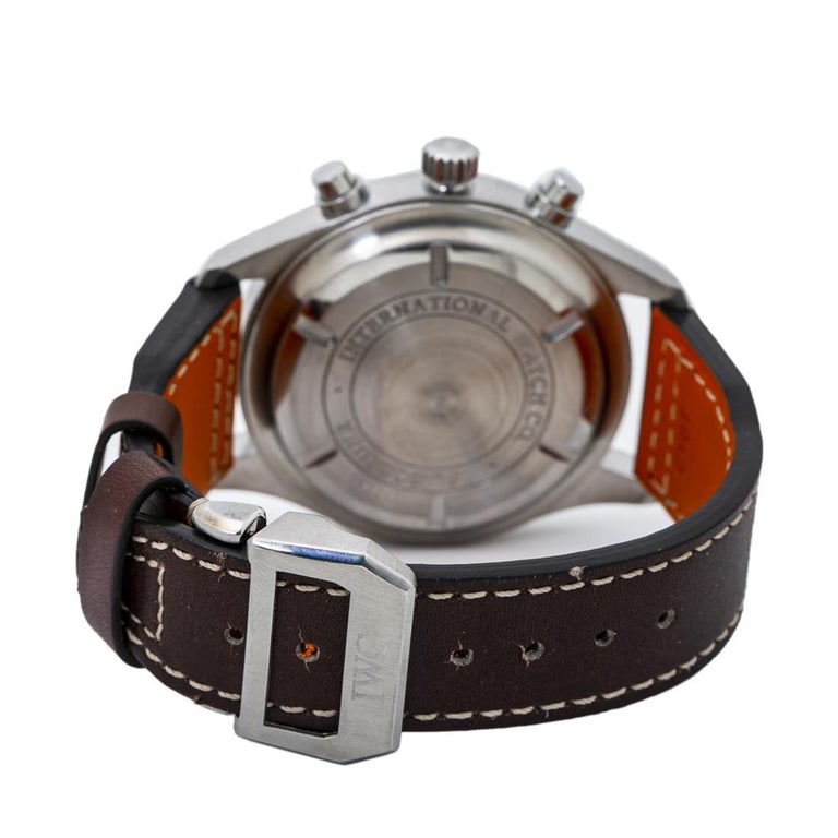 IWC Pilot IW377709 Day-Date Chronograph Black Dial Automatic Men's ...