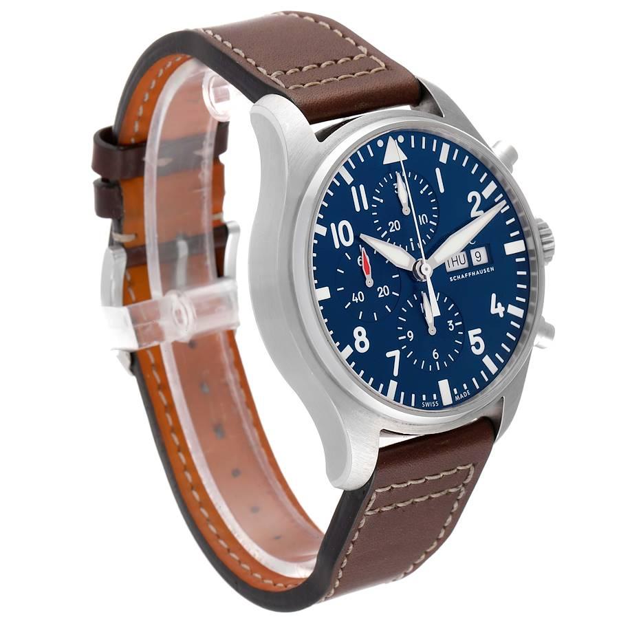 IWC Pilot Le Petit Prince Blue Dial Chronograph Mens Watch IW377714 ...