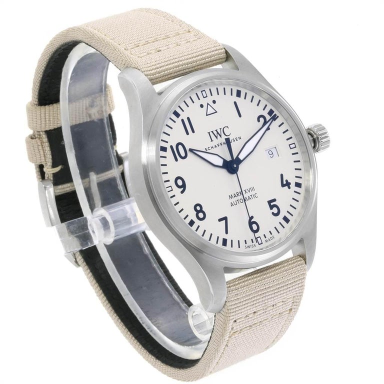 IWC Pilot Mark XVIII Silver Dial Men's Watch IW327017 Unworn For Sale ...