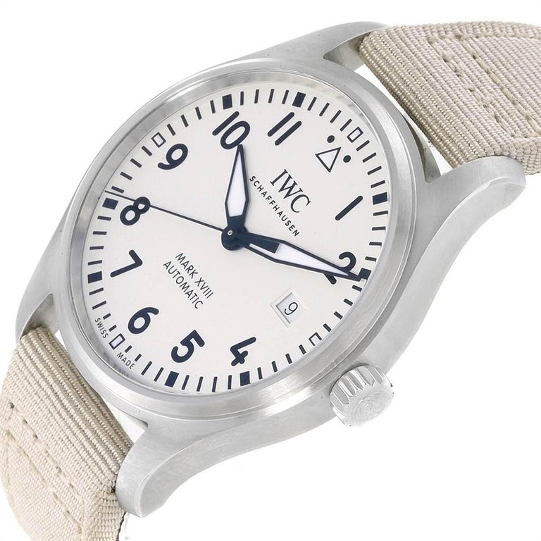 IWC Pilot Mark XVIII Silver Dial Men's Watch IW327017 Unworn For Sale ...