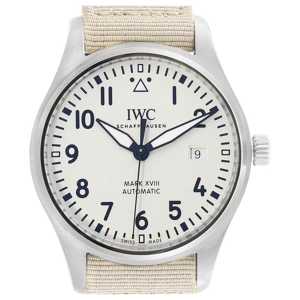 IWC Pilot Mark XVIII Silver Dial Men's Watch IW327017 Unworn For Sale ...