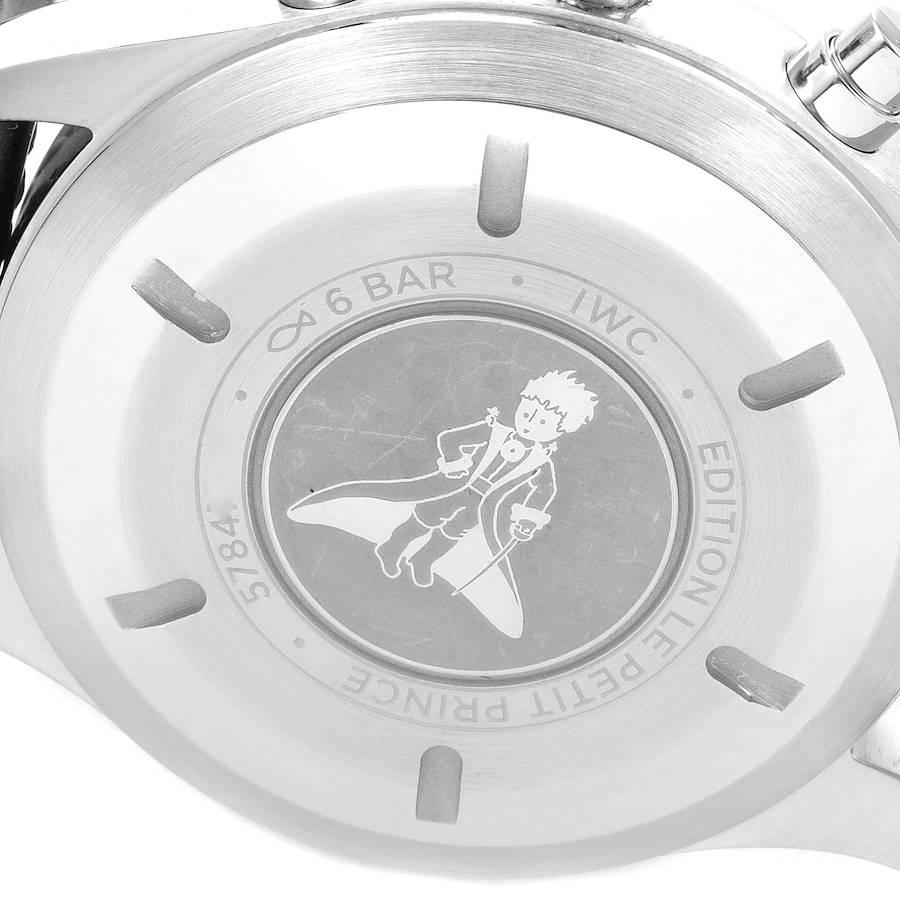 IWC Pilot Prince Blue Dial Chronograph Mens Watch IW3777 Card For Sale ...