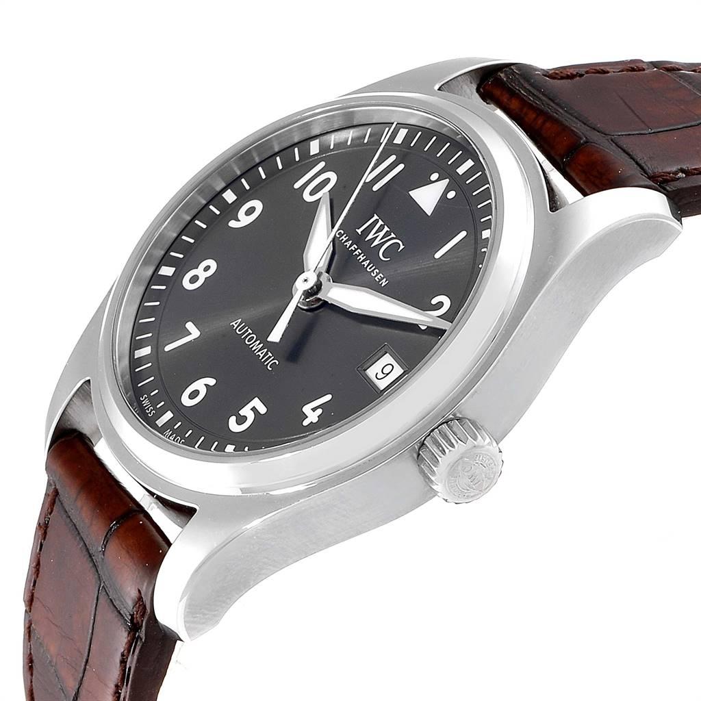 IWC Pilot Slate Dial Brown Strap Unisex Watch IW324001 Box Card For ...