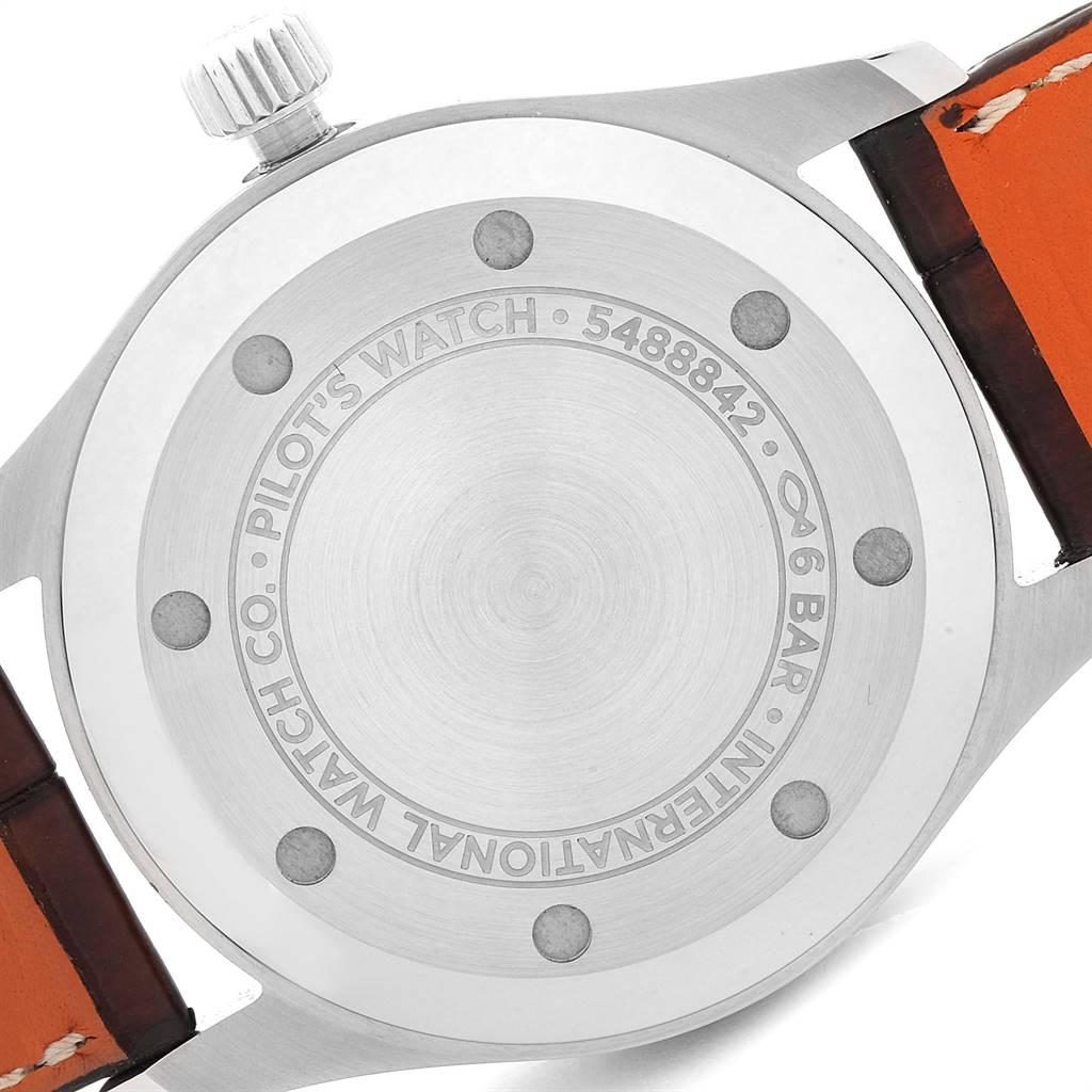 IWC Pilot Slate Dial Brown Strap Unisex Watch IW324001 Box Card For ...