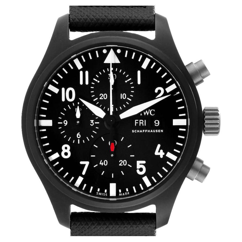 IWC Titanium Black Ceramic Big Pilot Top Gun Limited Edition Wristwatch ...