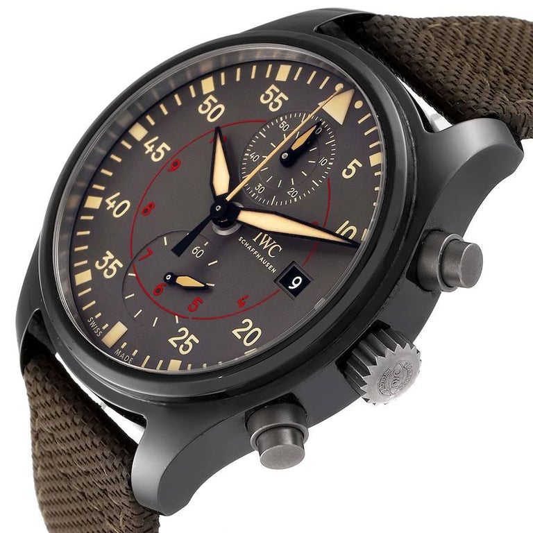 IWC Pilot Top Gun Miramar Grey Dial Ceramic Mens Watch IW389002 For ...