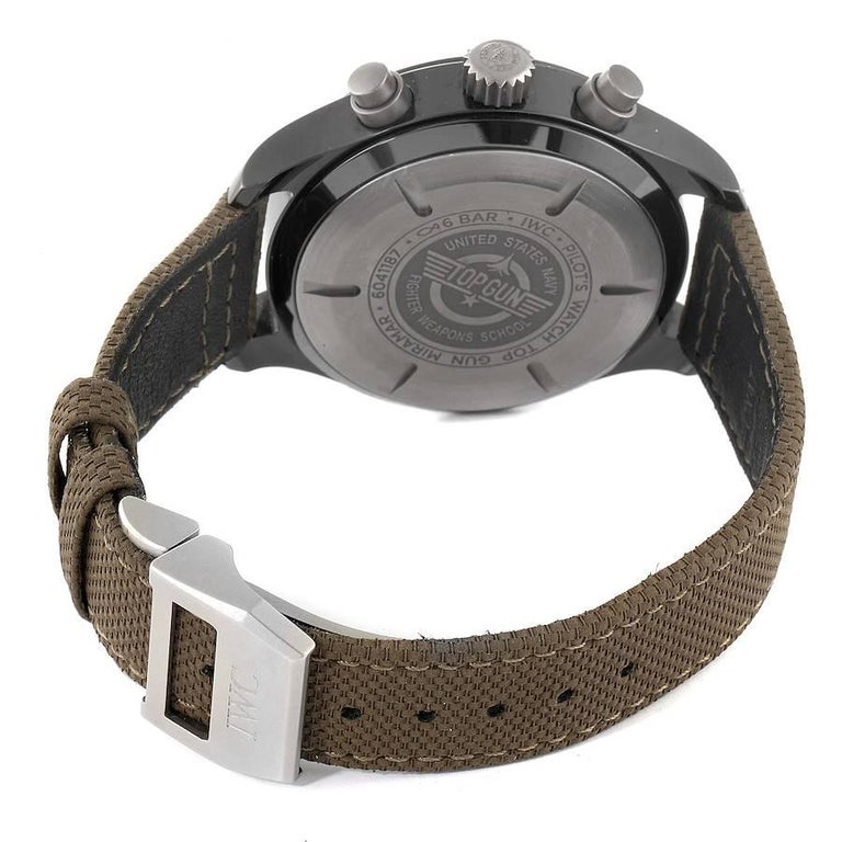 IWC Pilot Top Gun Miramar Grey Dial Ceramic Mens Watch IW389002 For ...