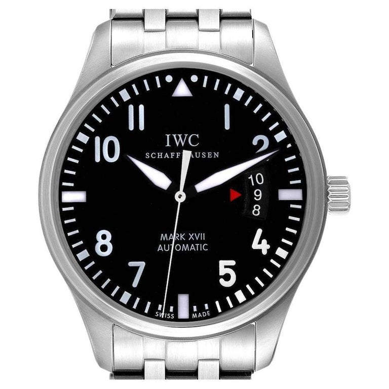 IWC Pilots Mark XVII Automatic Black Dial Steel Mens Watch IW326504 Box ...