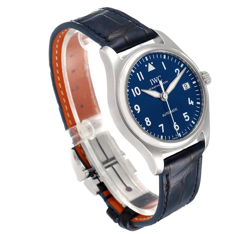 IWC Pilots Midsize Blue Dial Automatic Mens Watch IW324008 Unworn For ...