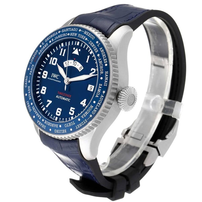IWC Pilots Timezoner Le Petit Prince Steel Mens Watch IW395503 Unworn ...