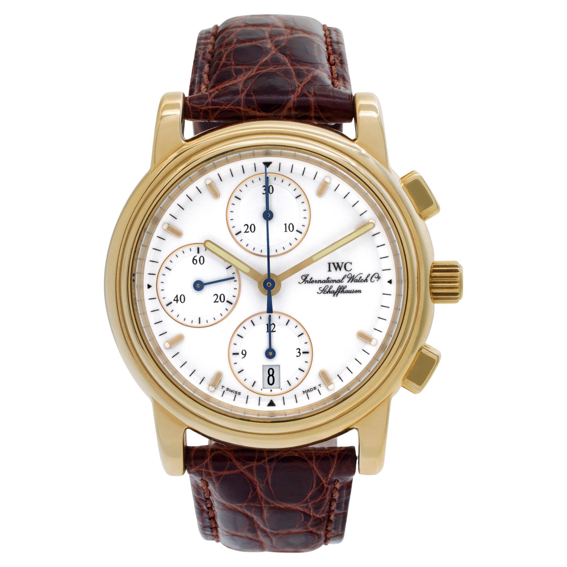 IWC Yellow Gold Moon Phase Chronograph Wristwatch Ref. 3710 For Sale at ...