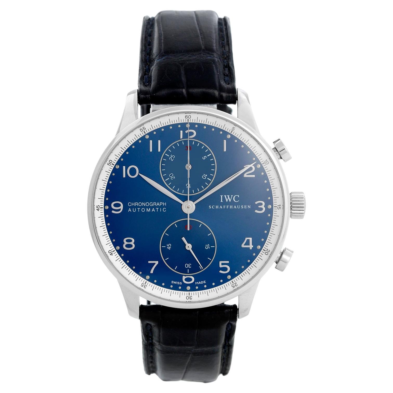 IWC Portuguese Chronograph Limited Edition Steel Mens Watch IW371432 ...