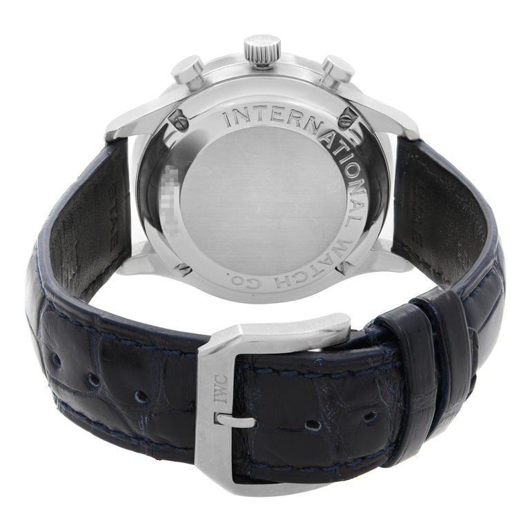 IWC Portugieser Steel Chronograph Silver Dial Automatic Men Watch ...