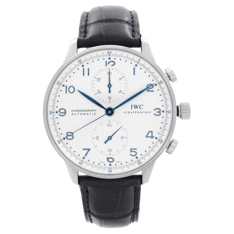 IWC Portugieser Steel Chronograph Silver Dial Automatic Men Watch ...
