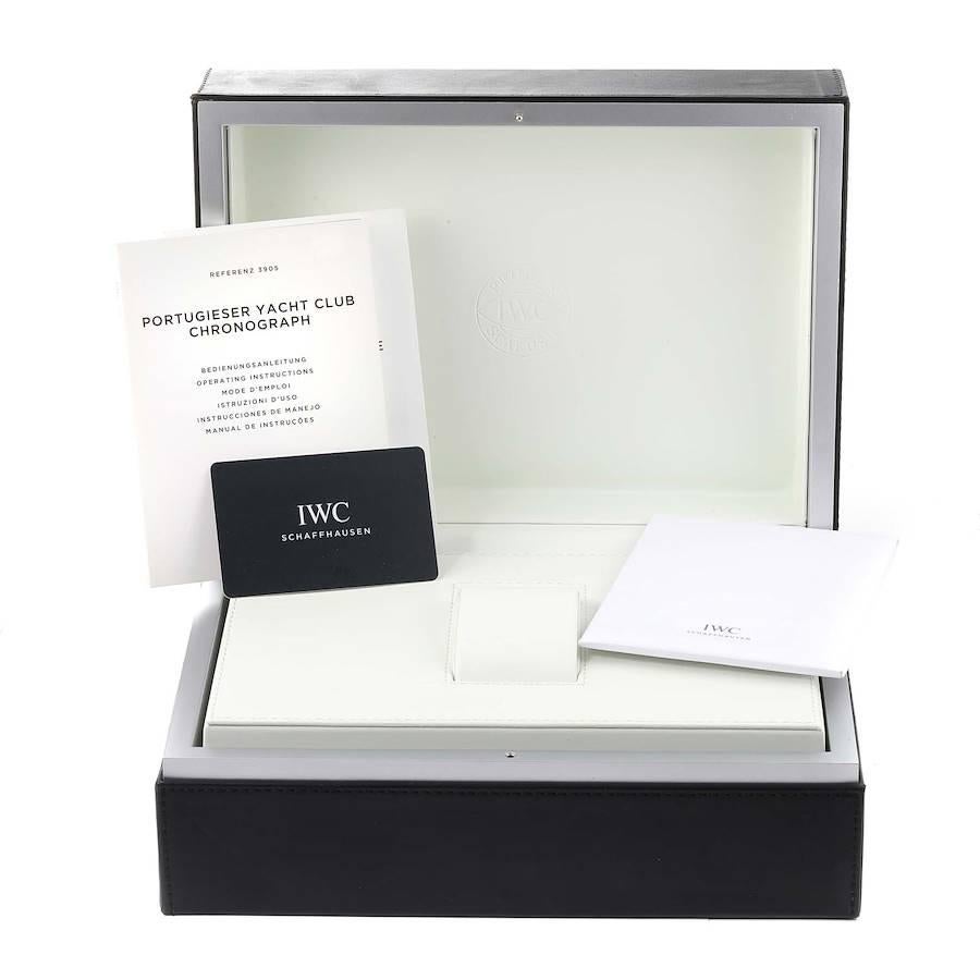 IWC Portugieser Yacht Club Chronograph Steel Mens Watch IW390502 Box ...