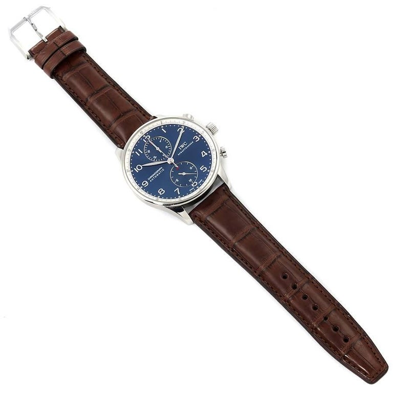 IWC Portuguese Chronograph Limited Edition Steel Mens Watch IW371432 ...