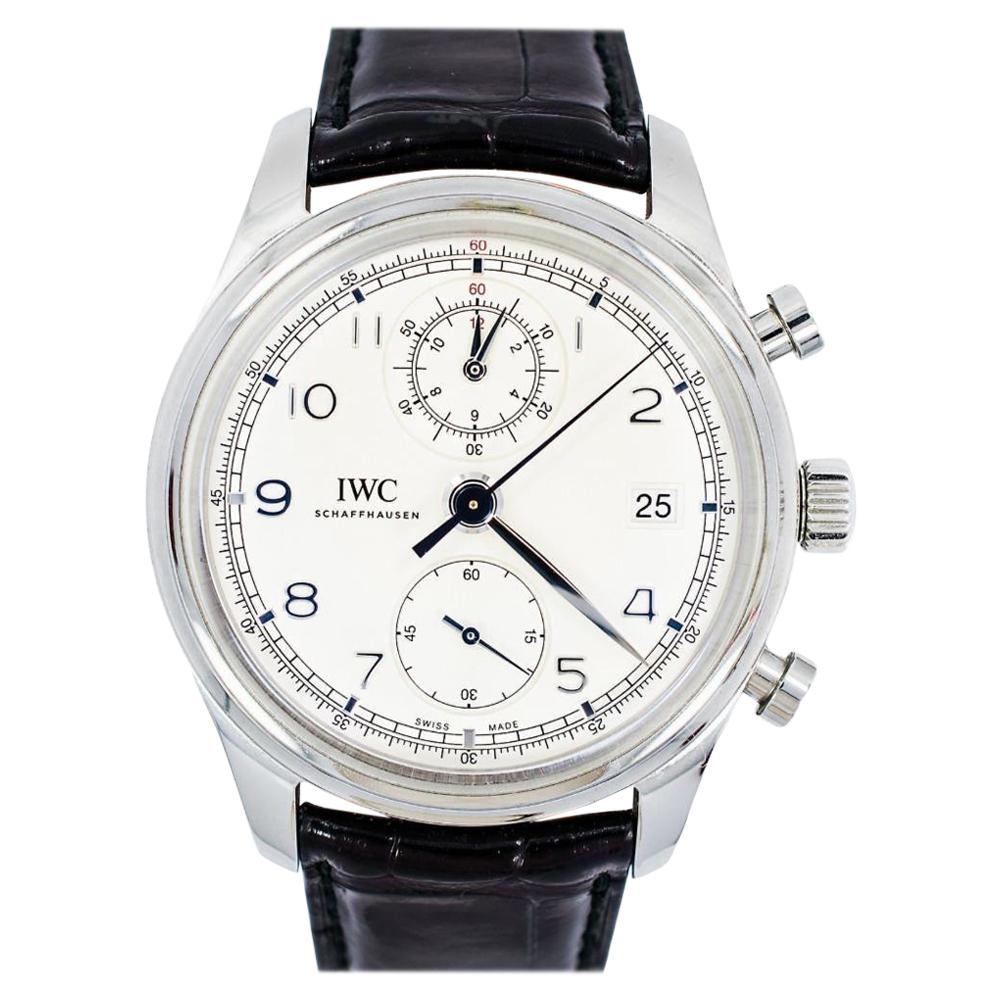 IWC Spitfire UTC 3251 TZC Men’s Automatic Watch Black Dial Stainless ...