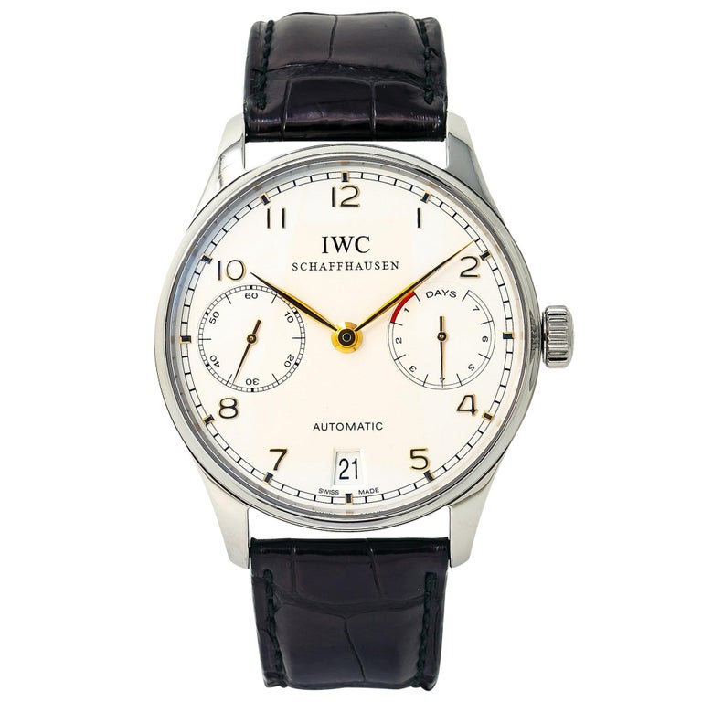IWC Portuguese IW500114, White Dial, Certified and Warranty For Sale at ...