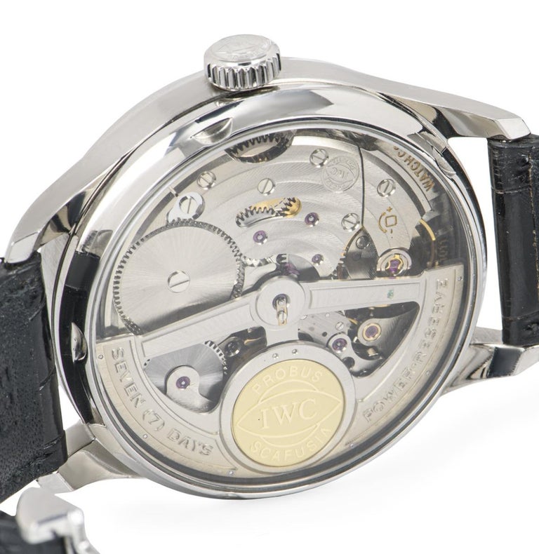 IWC Portuguese Silver Dial Watch IW500114 at 1stDibs