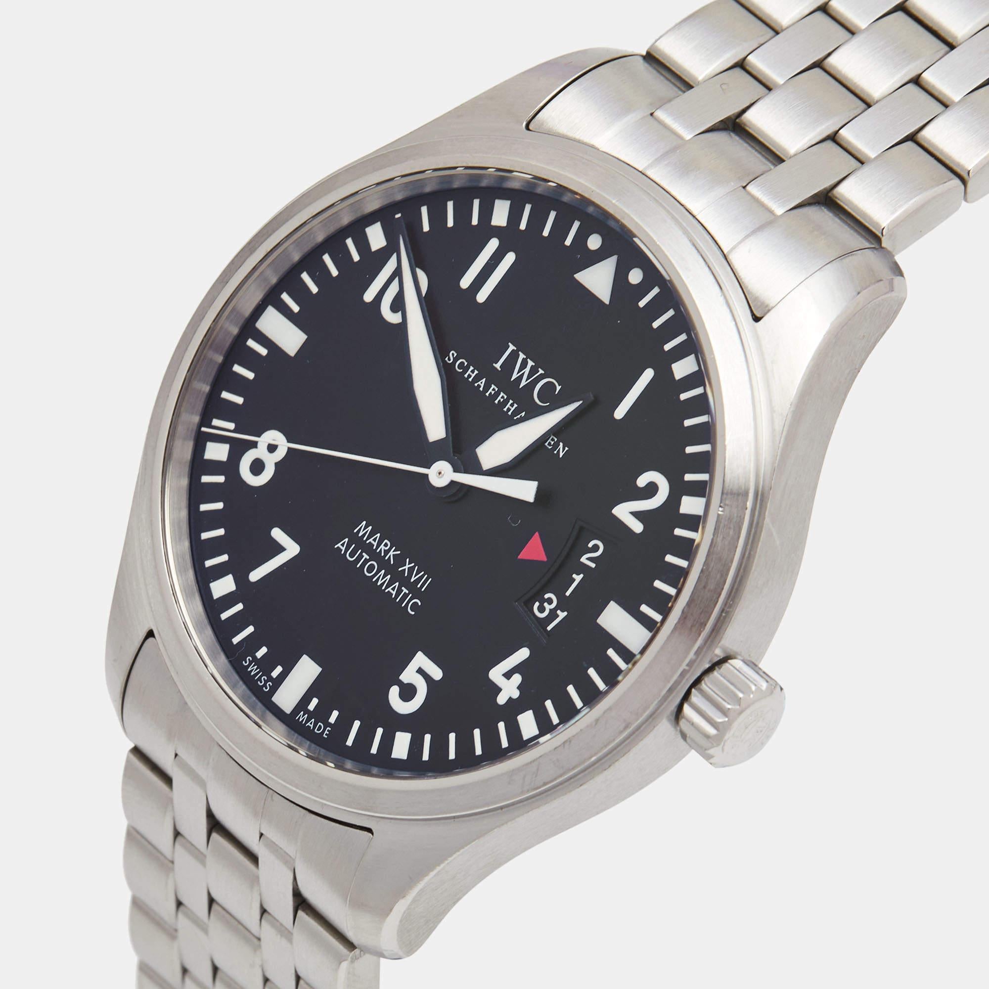 IWC Schaffhausen Stainless Steel Pilot's Watch Mark XVII Men's ...