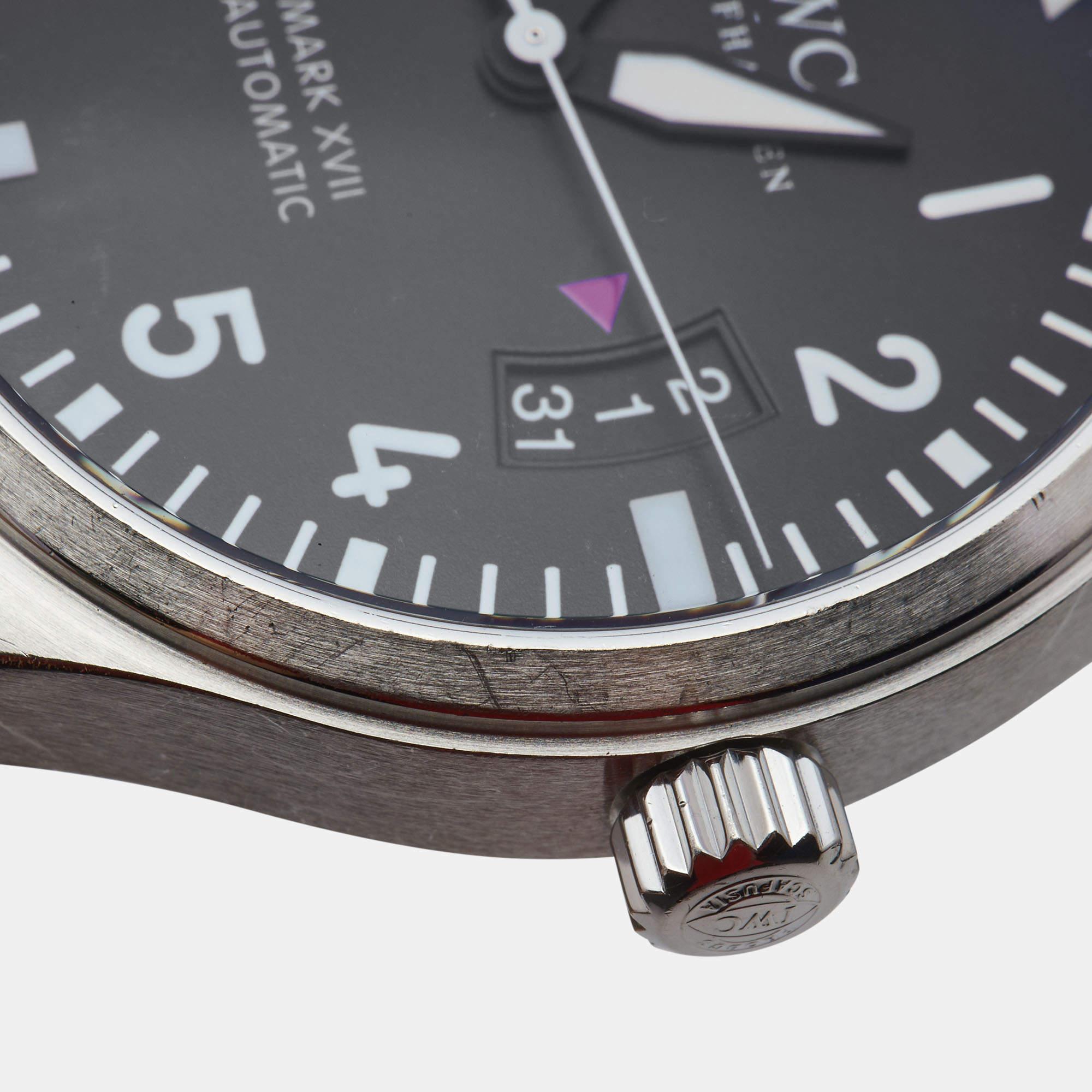 IWC Schaffhausen Stainless Steel Pilot's Watch Mark XVII Men's ...