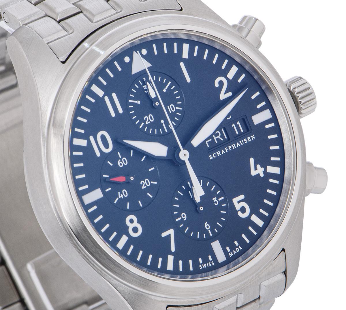 IWC Stainless Steel Pilot's Watch Chronograph IW371704 at 1stDibs | iwc ...